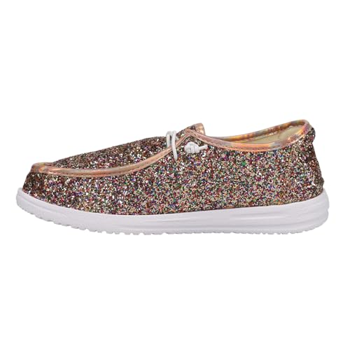 Corkys Womens Kayak Glitter Slip On Sneakers Shoes Casual - Confetti Glitter - Size - 7