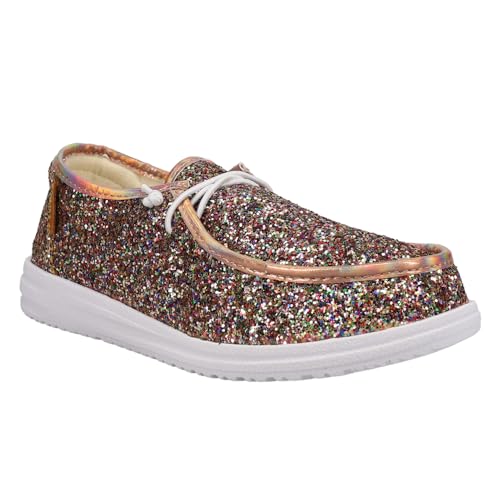 Corkys Womens Kayak Glitter Slip On Sneakers Shoes Casual - Confetti Glitter - Size - 7