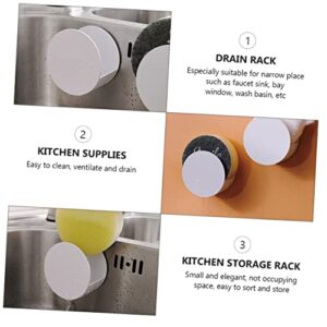 YARNOW 4pcs Storage Rack Coat Rack Shelf Wall Hanging Shelves Sink Shelf Kitchen Sink Organizar Sink Organizer Caddy Bathroom Shelf Storage Kitchen Sink Storage Holder Draining Rack White