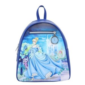 loungefly cinderella castle steps into a dream double strap shoulder bag