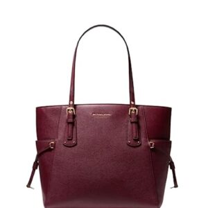 Michael Kors Voyager Small Pebbled Leather Tote Bag (Merlot)