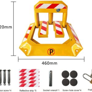 OUSIKA Parking Post, Parking Barrier, for Parking Lot Parking Blocker, Parking Space Lock,Parking Space Lock, Parking Pile Parking Space Lock Parking