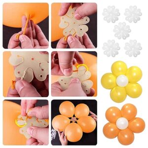 166 Pieces Daisy Balloon Garland Arch Kit Pastel Balloon Arch Pink and Orange Balloons Boho Balloon Garland Kit Groovy Balloon Garland Kit Daisy Party Decorations