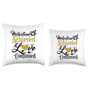 50th Wedding Anniversary Gifts Husband Wife 50th Wedding Anniversary Husband Wife Marriage Relationship Throw Pillow, 16x16, Multicolor