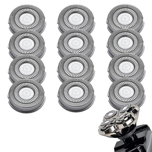 Shaver Replacement Blades, Electric Razor Replacement Head, Compatible with Skull Shaver Pitbull Gold/Silver PRO Shaver And other Electric shaver, Super Close Shaving Replacement Heads, 12-Pack.