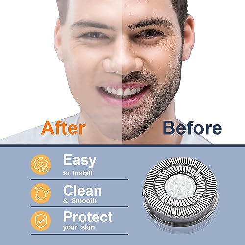 Shaver Replacement Blades, Electric Razor Replacement Head, Compatible with Skull Shaver Pitbull Gold/Silver PRO Shaver And other Electric shaver, Super Close Shaving Replacement Heads, 12-Pack.