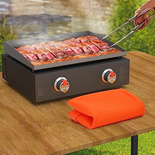 Silicone Griddle Mat Cover for Blackstone - 22 Inch True All-Encompassing Coverage Heavy Duty Food Grade Grill Buddy Mat, All Season Cooking Surface Protective Cover