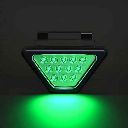 Naiveferry Rear Tail Brake Light Triangle, LED Motorcycle Strobe Light Flash Brake Lamp Universal Stop Light Car Warning Light for Safe Driving Waterproof Car Truck(Green)