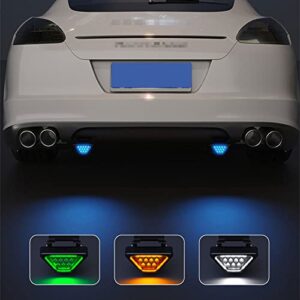 Naiveferry Rear Tail Brake Light Triangle, LED Motorcycle Strobe Light Flash Brake Lamp Universal Stop Light Car Warning Light for Safe Driving Waterproof Car Truck(Green)