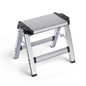 mtkoala folding aluminum step stool - 400 lb load capacity - foldable & sturdy - ideal for adults, kids, and babies