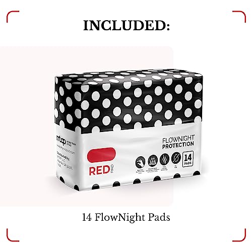 RedDrop Tween FlowNight Pads - Thin and Secure Pads for Peaceful Nights - Designed for Girls Experiencing Their First Period