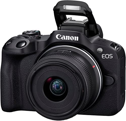 Canon EOS R50 4K Video Mirrorless Camera with RF-S 18-45mm f/4.5-6.3 is STM Lens and 20 Essential Accessories for Content Creators (Renewed), Black