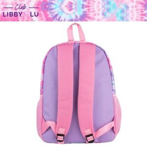 CLUB LIBBY LU Pastel Tie Dye Backpack for School Girls, 16 inch, Pink