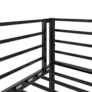 DHP Daven Easy Assembly Kids Bunk Bed, Twin Over Twin, Black