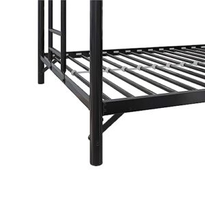 DHP Daven Easy Assembly Kids Bunk Bed, Twin Over Twin, Black