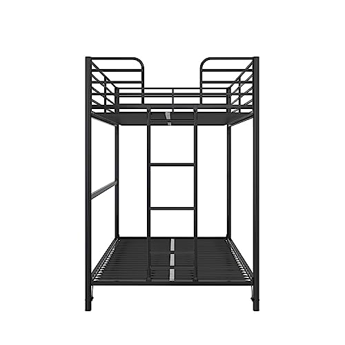 DHP Daven Easy Assembly Kids Bunk Bed, Twin Over Twin, Black