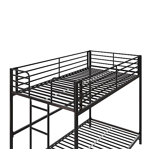 DHP Daven Easy Assembly Kids Bunk Bed, Twin Over Twin, Black