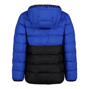 Under Armour Boys' Pronto Puffer Jacket, Mid-Weight, Zip Up Closure, Repels Water, Team Royal Colorblock