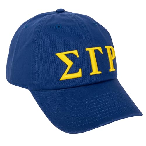 Sigma Gamma Rho Baseball Hat Brimmed Embroirderd Hats Cap Adjustable Cloth Strap Adult (Style 1) Blue