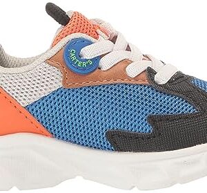 Carter's Kids Adusa Light-Up Sneaker, Blue/Orange, 7 US Unisex Toddler