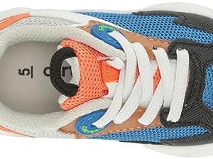 Carter's Kids Adusa Light-Up Sneaker, Blue/Orange, 7 US Unisex Toddler