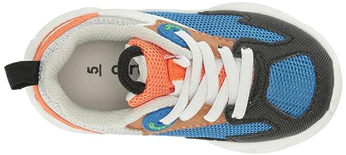 Carter's Kids Adusa Light-Up Sneaker, Blue/Orange, 7 US Unisex Toddler