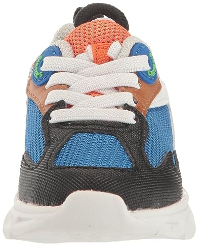 Carter's Kids Adusa Light-Up Sneaker, Blue/Orange, 7 US Unisex Toddler