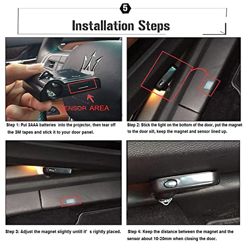 2Pcs Universal for Wireless Car Door Logo Light LED HD Welcome Courtesy Ghost Shadow Projector Lamp Compatible with Volvo Most Models