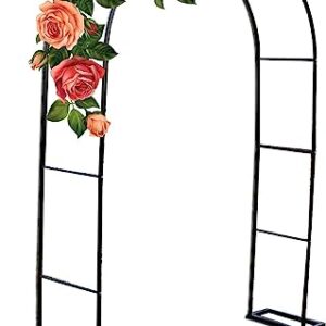 Heavy Duty Metal Garden Arch Trellis 1.2M 1.4M 1.8M 2M 2.4M 3M 3.5M Wide Weather-Resistant Rose Arches Wedding Archway Frame, Garden Entrances Decoration Arch Stand,Green,W1.2M*H2.2M