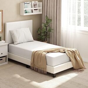 furinno tidur cooling gel memory foam mattress, 10 inch, twin, white