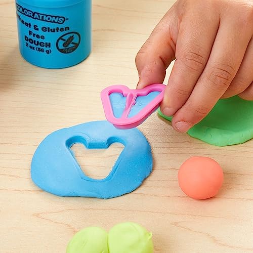 Colorations Wheat & Gluten Free Neon Dough - 6 Colors (2 oz Each) | Non-Toxic, Play Dough, Bulk Set, Sensory Kit, Party Favors, Classroom Pack