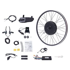 dnysysj electric bike conversion kit, 48v 1000w 700c 28"/29" front/rear wheel e-bike conversion kit w/lcd display, powerful ebike hub motor kit with pas bicycle ebike wheel kit (700c 48v 1000w front)