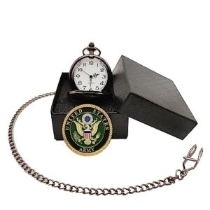 Jofanvin Gifts for Army,Pocket Watch for Army with Military ChanllengCoin,Best Veterans Day Gifts