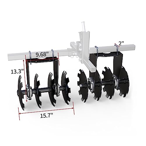 YITAMOTOR ATV/UTV Disc Plow Implement Designed to Break up Tough Ground Fits for YITAMOTOR ATV/UTV Manual Implement Lift