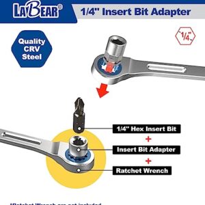 LABEAR- 4pcs Ratcheting Wrench to Square Drive Adapter Set