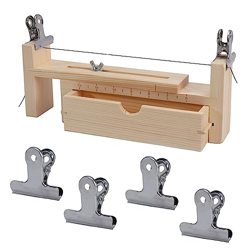 CALIDAKA Jig Bracelet Maker with 4 Pcs Clips, Wood Jig Bracelet Maker U Shape Clear Scale Bracelet, DIY Hand Knitting Bracelet Jig Bracelet Braiding Tool for DIY Crafting Weaving(B)