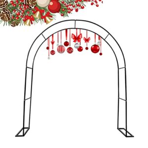 ferkap outdoor garden arch trellis rose archway for climbing plants metal pergola weather resistant arbor wedding decoration 1.4x2.3m 2.86x2.2m (color : black, size : 31.5" x 9.8" x 78.5")