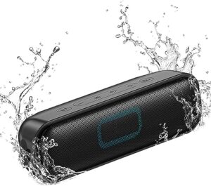 bluetooth speakers, portable speakers bluetooth wireless with 20w loud stereo sound, ipx7 waterproof shower speakers, tws loud party speakers, multi-colors lights, 15 hrs playtime for indoor&outdoor