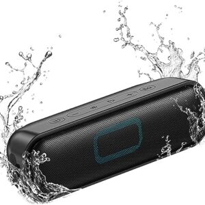 Bluetooth Speakers, Portable Speakers Bluetooth Wireless with 20W Loud Stereo Sound, IPX7 Waterproof Shower Speakers, TWS Loud Party Speakers, Multi-Colors Lights, 15 Hrs Playtime for Indoor&Outdoor