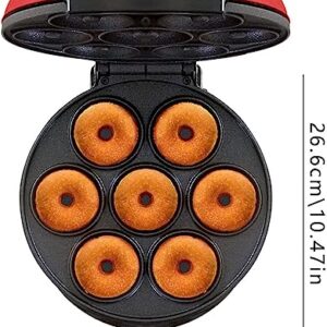 Mini Donut Maker Machine 7 Holes, Electric Donut Press Machine, Small Doughnut Maker, Electric Non-Stick & Double-sided Heating Donut Maker Machine, for Kid-Friendly Breakfast Desserts Cake (Emerald)