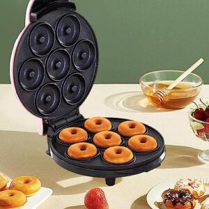 Mini Donut Maker Machine 7 Holes, Electric Donut Press Machine, Small Doughnut Maker, Electric Non-Stick & Double-sided Heating Donut Maker Machine, for Kid-Friendly Breakfast Desserts Cake (Emerald)