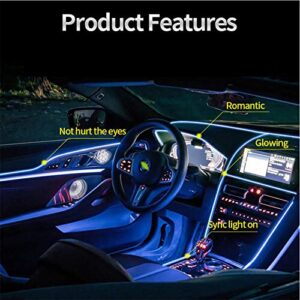 GZYF Car Interior LED Strip Light, Interior Car Lights, 1M Atmosphere Light, Accessory Light Interior Decoration for Automotive Trucks SUVs ATVs RVs Trailers, Green