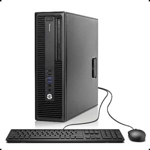 hp elitedesk 800 g2 sff desktop computer pc, intel core i5 6500 3.4ghz, 32gb ddr4 ram, 512gb ssd, keyboard and mouse, wifi, bluetooth windows 10 (renewed), black