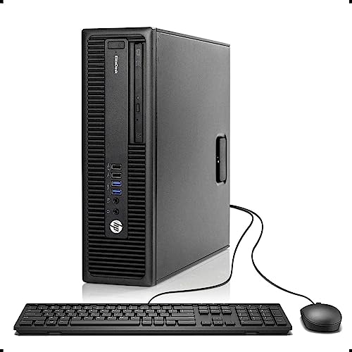 HP EliteDesk 800 G2 SFF Desktop Computer PC, Intel Core i5 6500 3.4Ghz, 32GB DDR4 RAM, 512GB SSD, Keyboard and Mouse, WiFi, Bluetooth Windows 10 (Renewed), Black