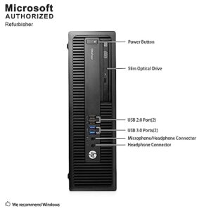 HP EliteDesk 800 G2 SFF Desktop Computer PC, Intel Core i5 6500 3.4Ghz, 32GB DDR4 RAM, 512GB SSD, Keyboard and Mouse, WiFi, Bluetooth Windows 10 (Renewed), Black