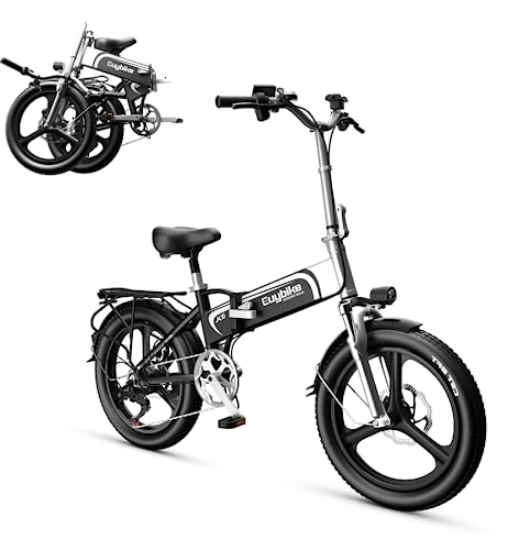 Electric Bike,Adult Folding Ebikes 500W Motor 48V 10.4AH Samsung Battery,20"*2.4"Fat Tires Electric Bicycle,Front Shock Absorber, 7-Speed E Bike