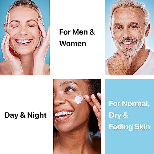 Face Moisturizer Retinol Cream - Men and Women Anti-Aging Day & Night Neck Décolleté with Retinol, Collagen Hyaluronic Acid Hydrating Wrinkle Repair Safe for All Skin Types