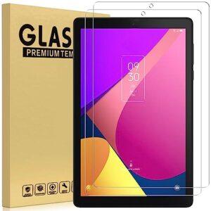 lkoozo screen protector for tcl tab 8 le model 9137w / tcl tab 8 wifi model 9132x, tempered glass film compatible with tcl tab 8 4g 9132g2, 2 pack