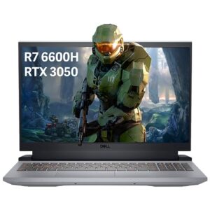 dell g15 15.6‘’ fhd 120hz gaming laptop, amd ryzen 5 6600h, 16gb ddr5 ram, 512gb pcie ssd, nvidia geforce rtx 3050, backlit keyboard, hd camera, win 11 pro, gray