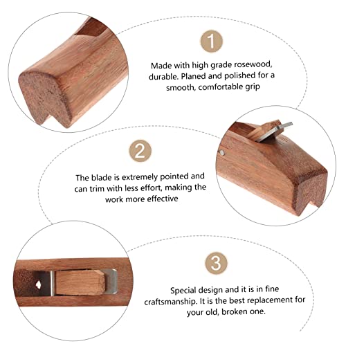 DOITOOL 5pcs Mini Mahogany Angle Planer Shavemate Mini Wood Router Tool Hand Tools Wooden Door Planer Hand Planer for Woodworking Plainer Planer for Wood Planing Woodworking Hand Planer